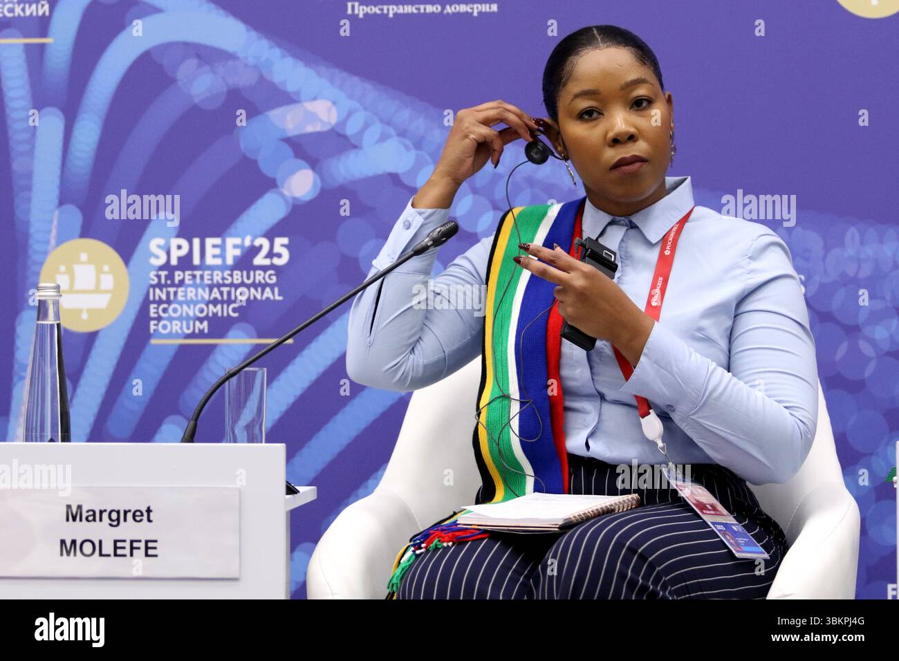 Margret Molefe, Deputy Executive Chairman, South African BRICS Youth Association seen during the ...