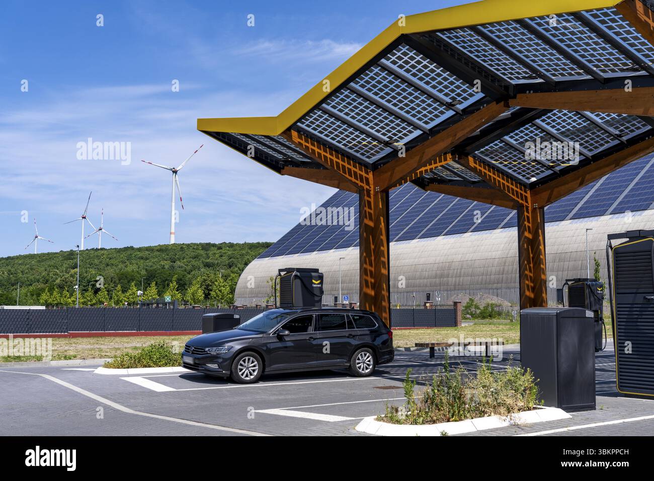 Electric charging station on the site of the former Lohberg colliery in ...