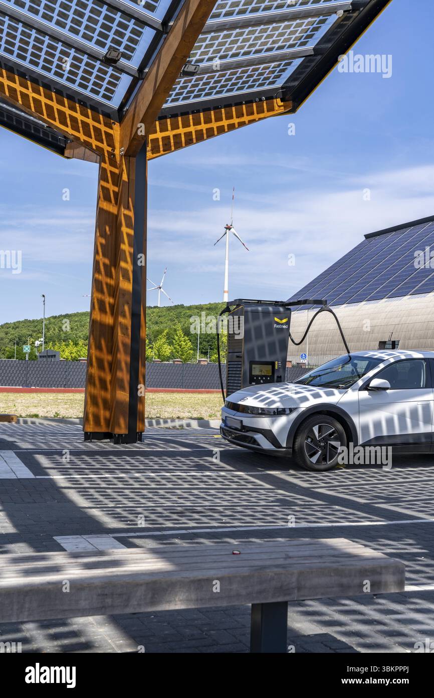 Electric charging station on the site of the former Lohberg colliery in ...