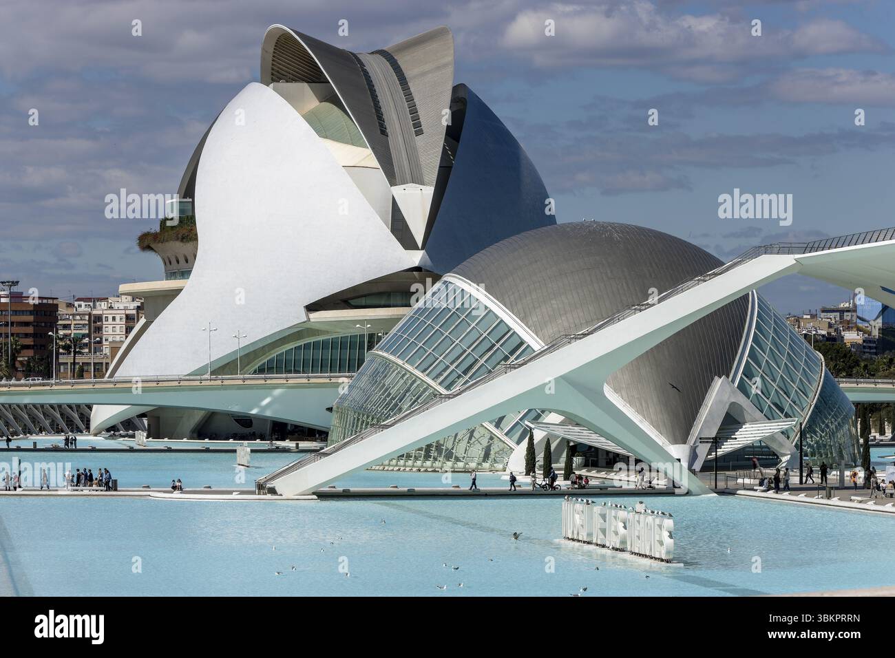 Modern architecture building L'Hemisferic (Hemisferic) and in the ...