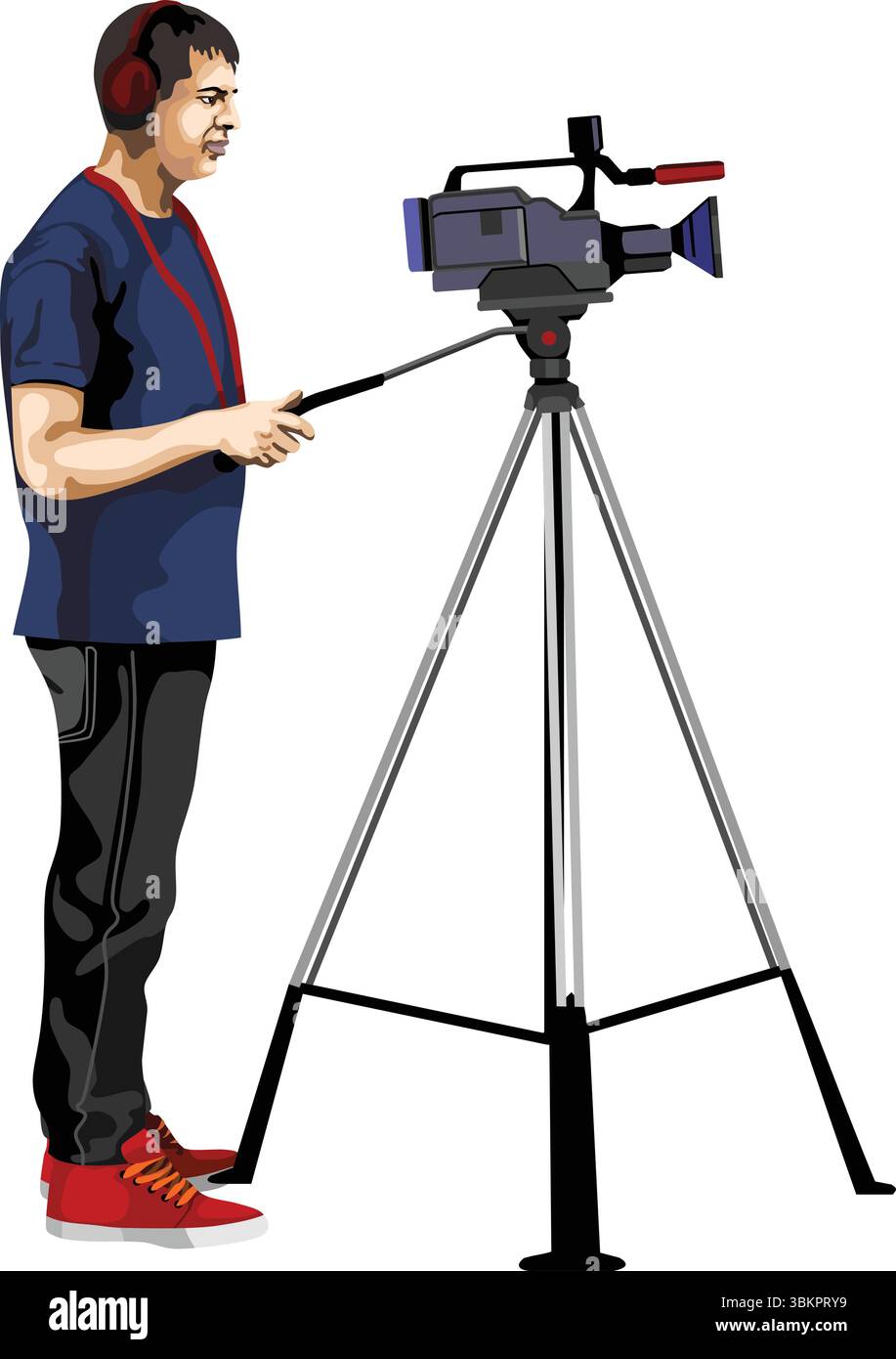 Television cameraman studio Cut Out Stock Images & Pictures - Alamy