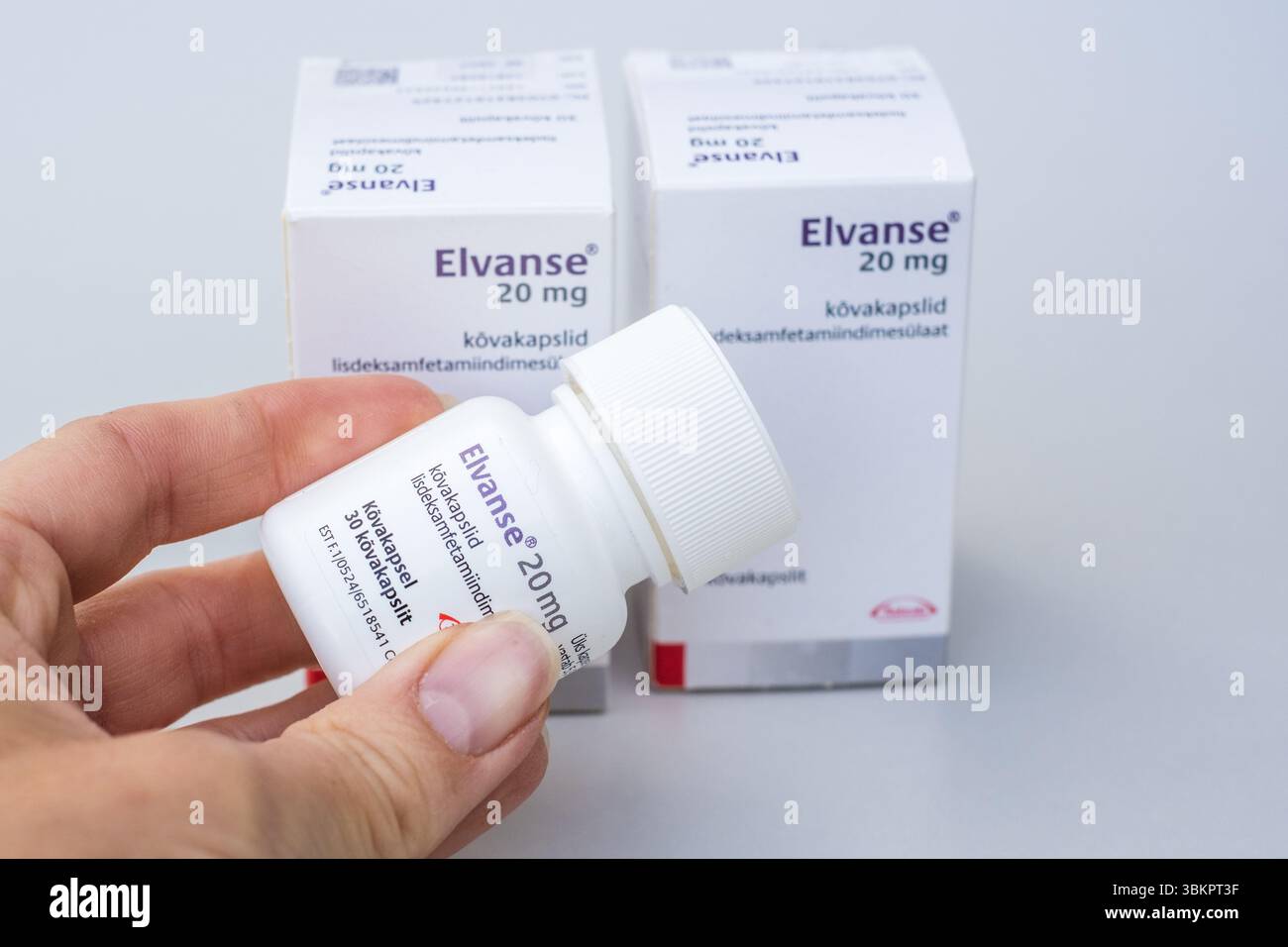 Tallinn, Estonia - June 22, 2025: Elvanse contains lisdexamfetamine ...