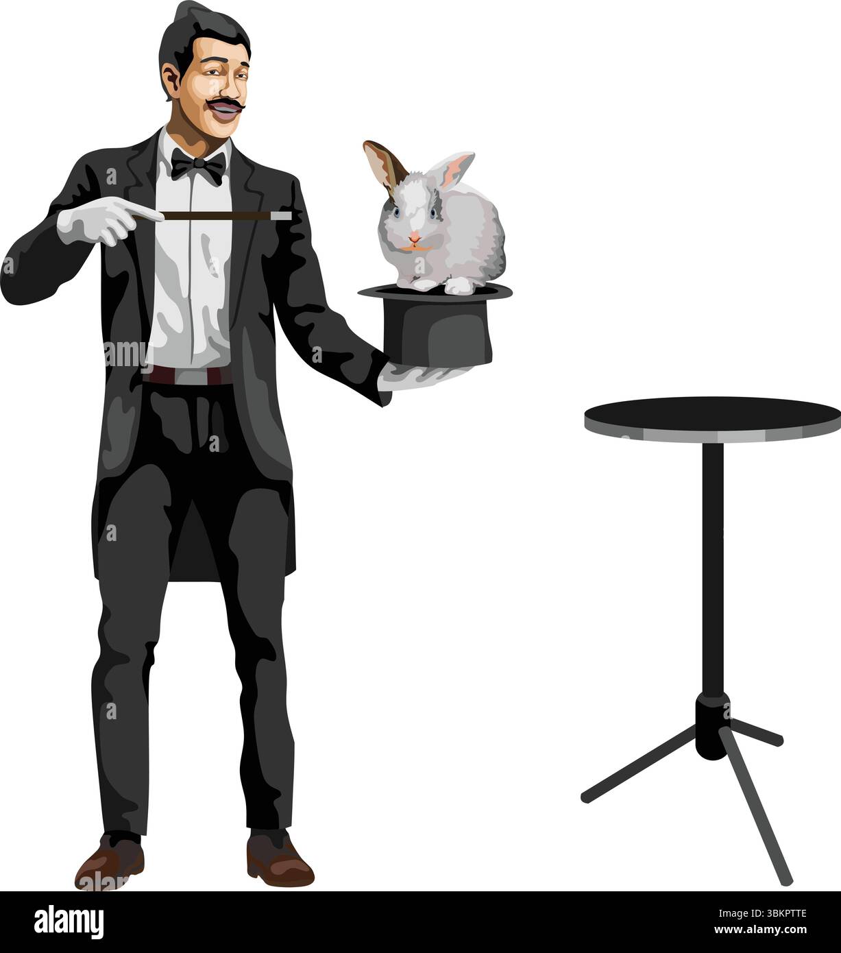 Magician performer Stock Vector Images - Alamy