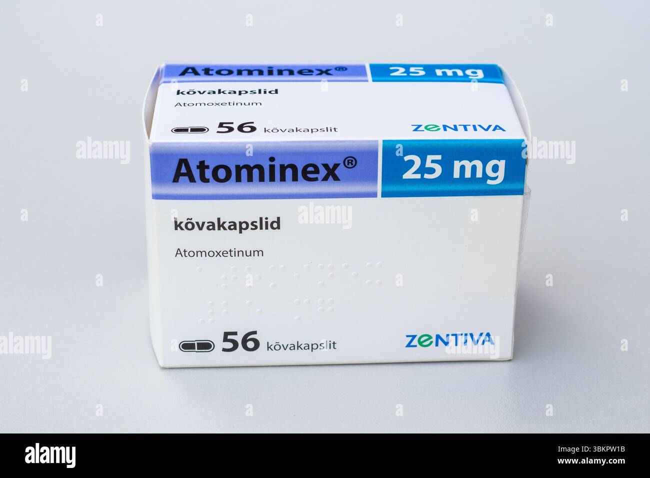 Tallinn, Estonia - June 22, 2025: Atominex contains atomoxetinum ...