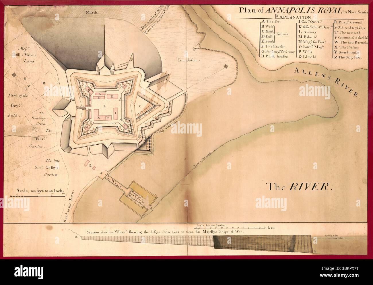 Plan of Annapolis Royal in Nova Scotia., showing the British ...