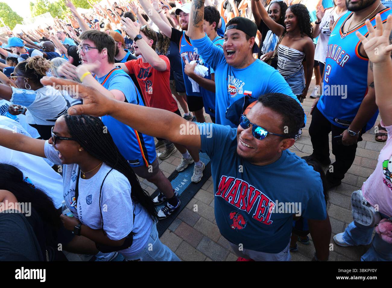Fans cheer before Game 7 of the NBA Finals basketball series between ...