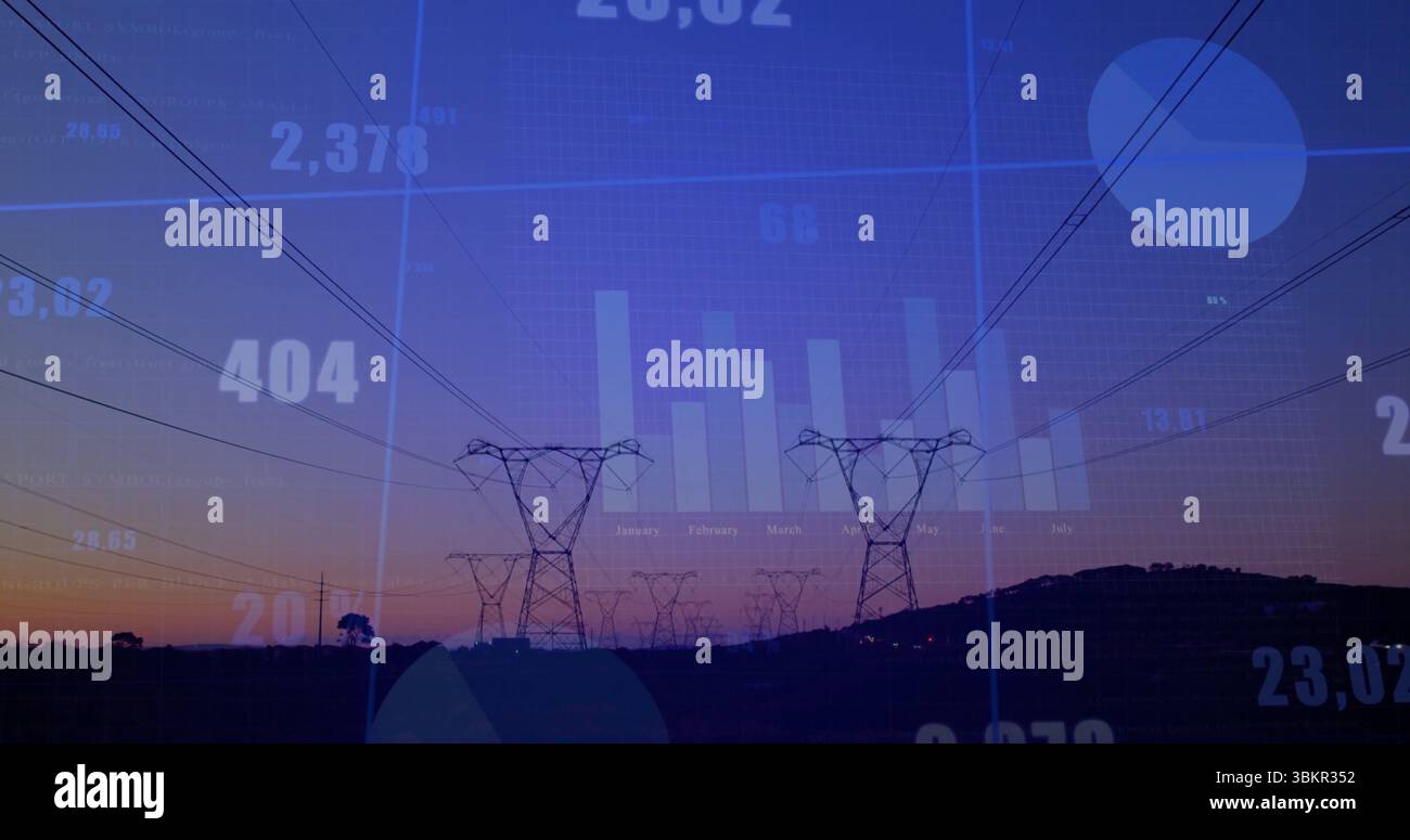 High voltage transmission towers displaying hi-res stock photography ...