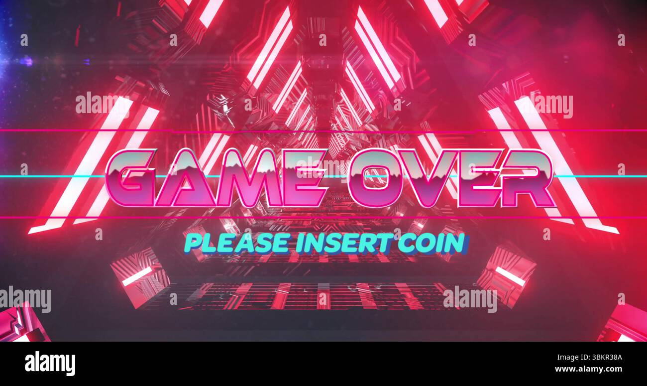 Retro futuristic neon lit tunnel hi-res stock photography and images ...