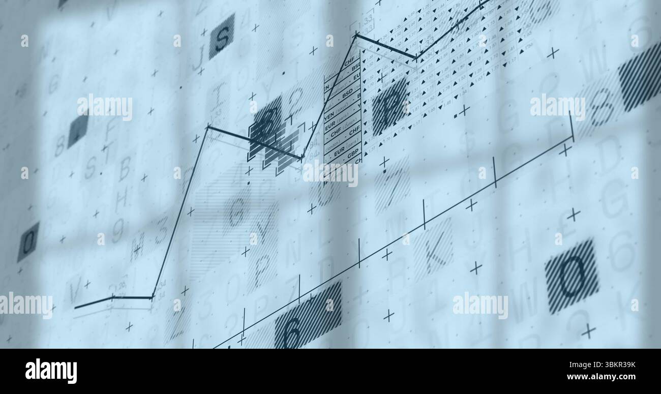 Projecting data visualization on office blinds with segments, blocks, characters and grid ...