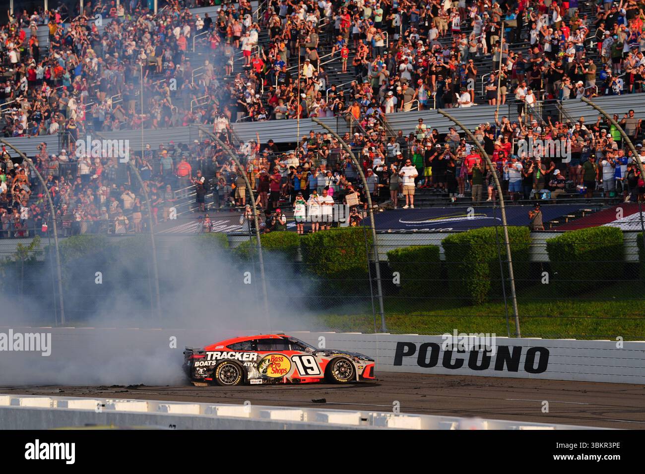 Chase Briscoe celebrates with a burnout after winning a NASCAR Cup ...