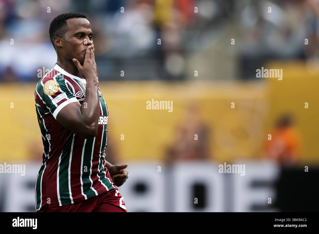 Jhon Arias of Fluminense FC celebrates after scoring the opening goal ...