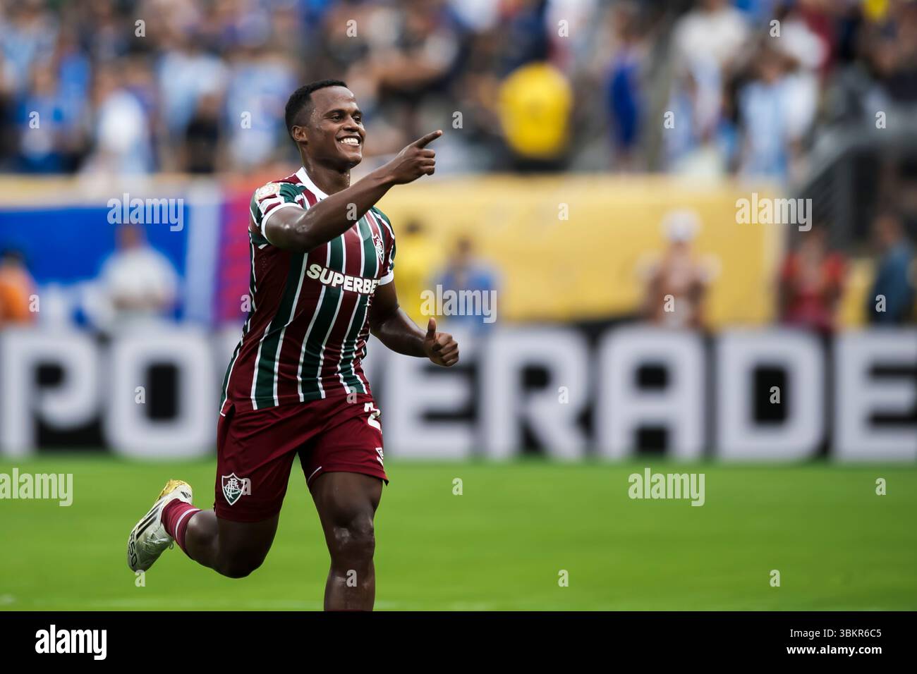 Jhon Arias of Fluminense FC celebrates after scoring the opening goal ...