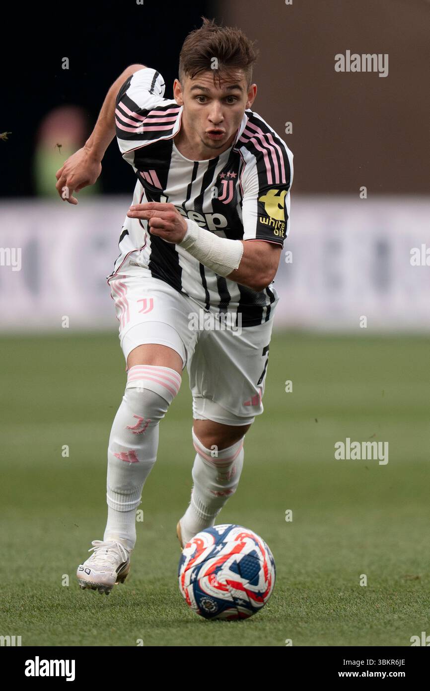 Juventus' Francisco Conceiçao in action during the Club World Cup Group ...