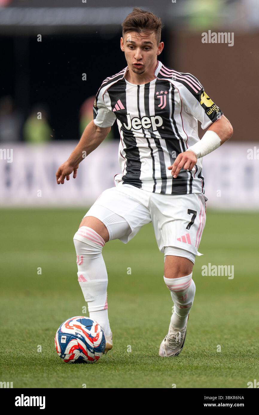 Juventus' Francisco Conceiçao in action during the Club World Cup Group ...