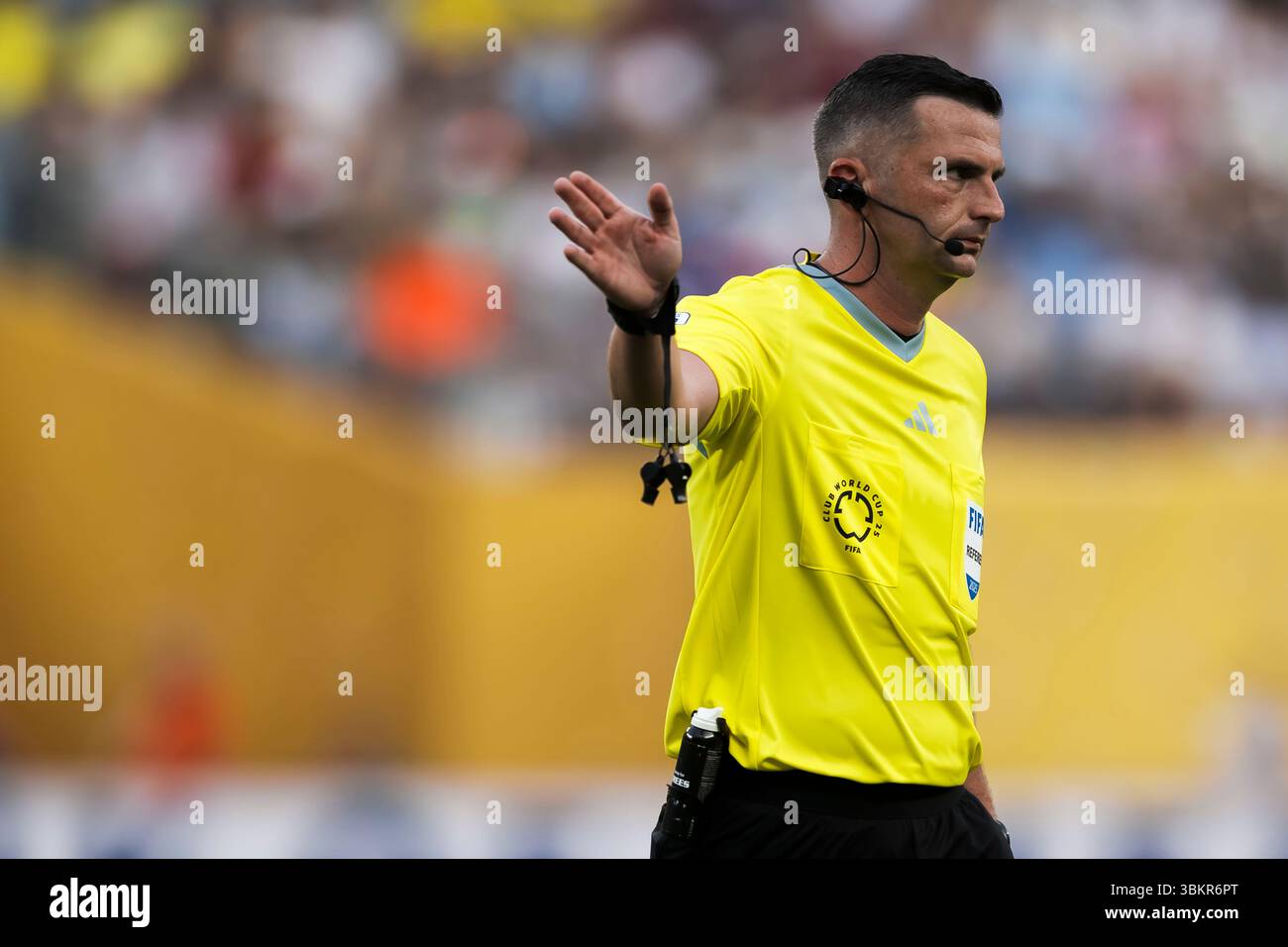 Referee Michael Oliver gestures during the FIFA Club World Cup football ...