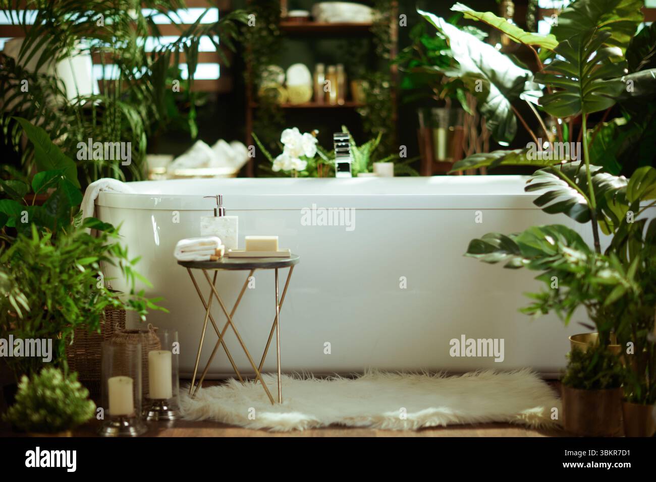 Serene home spa scene hi-res stock photography and images - Alamy