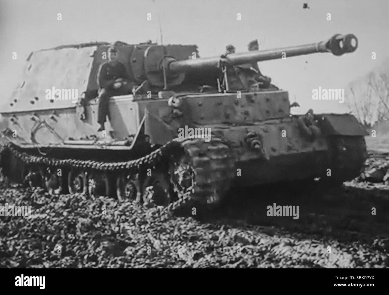 WW2 Screen B&W Still German Ferdinand Elefant Armoured Self Propelled ...