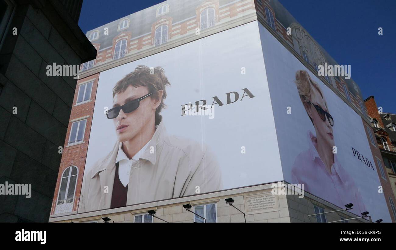 Paris, France 30th May 2025 Actor Harris Dickinson Prada Billboards on ...