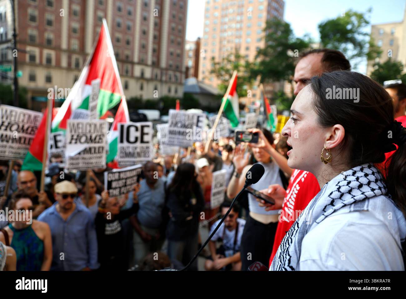 Layan Fuleihan, right speaks before Columbia graduate and pro ...