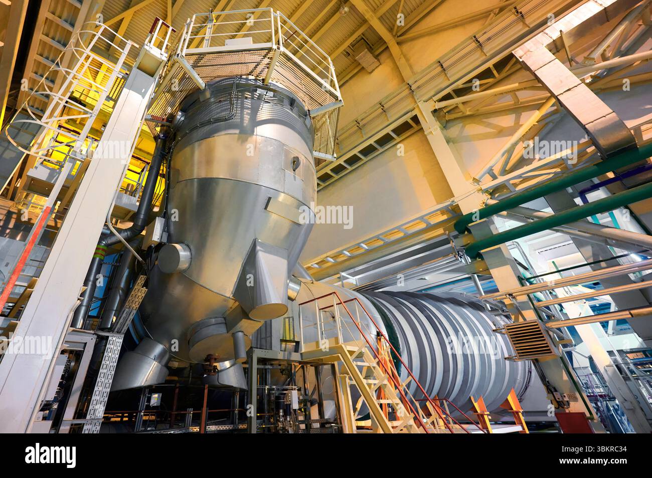 Flue gas duct system located in an industrial facility focusing on ...