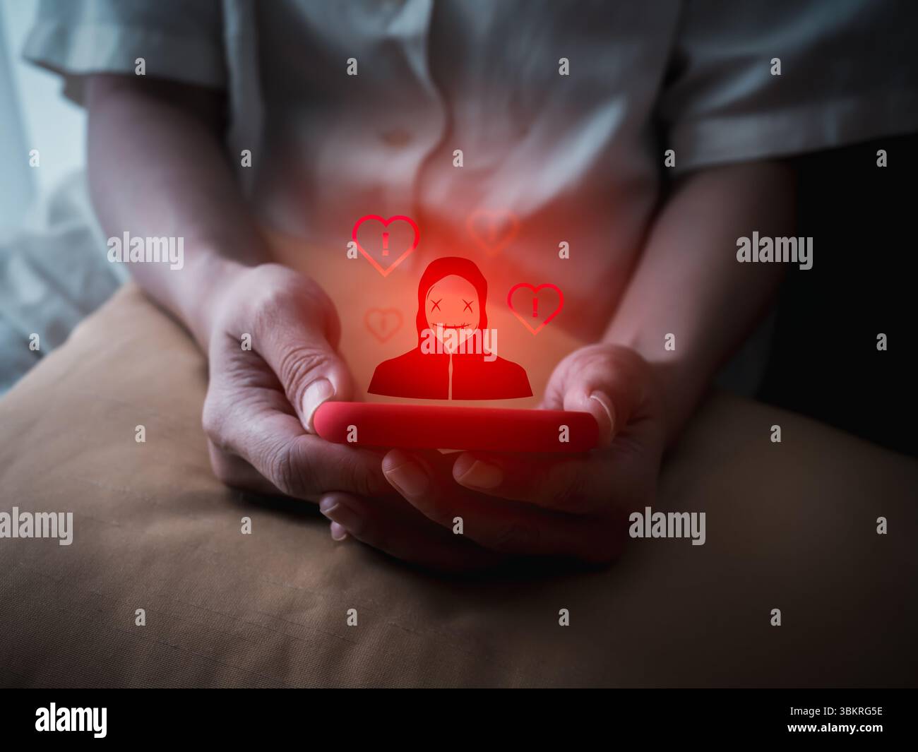 Romance scams concept. Phishing and frauds with romantic relationships ...