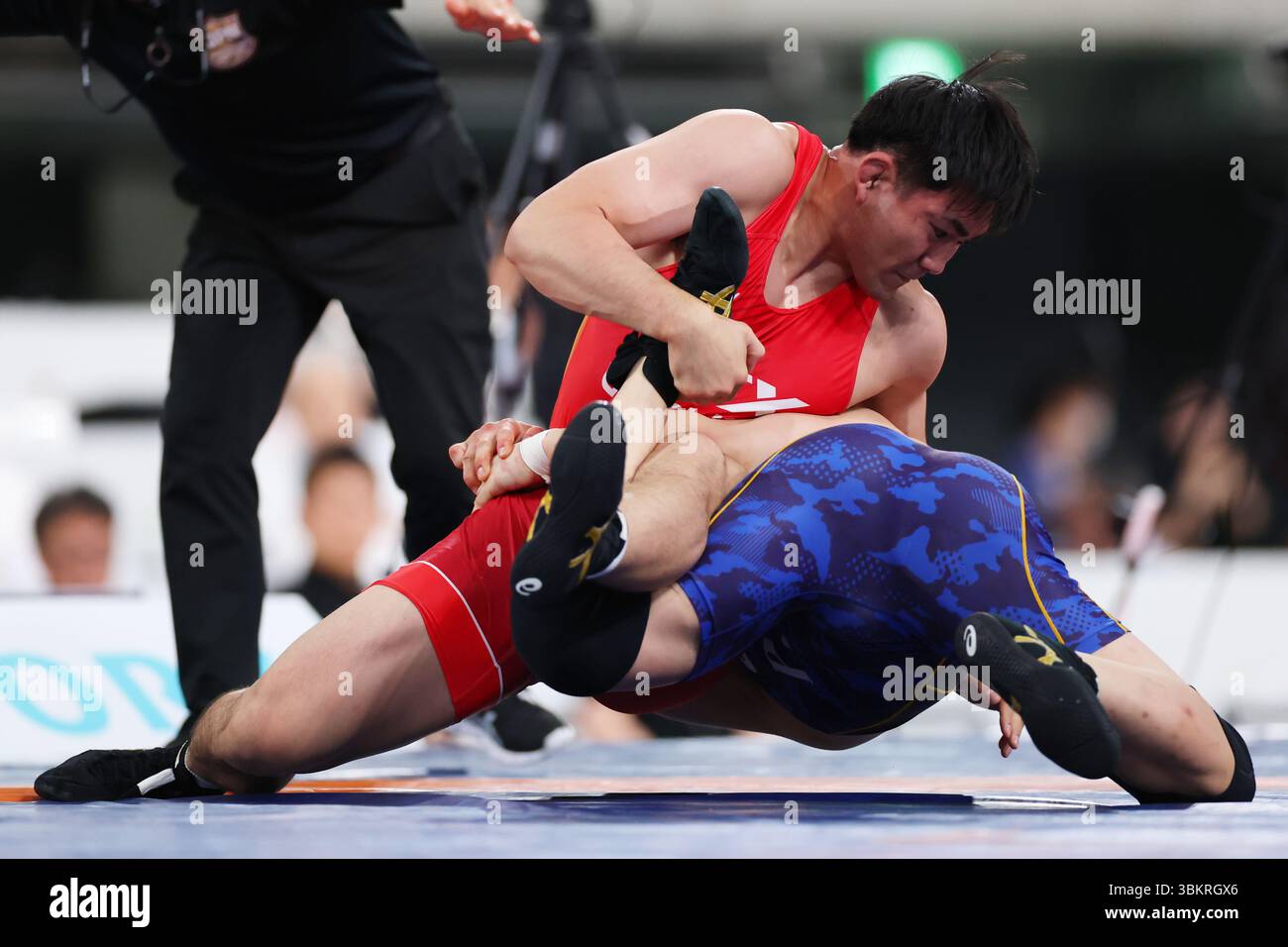 (Top-Bottom) Takashi Ishiguro, Takato Uchida, JUNE 20, 2025 - Wrestling : Meiji Cup All Japan ...