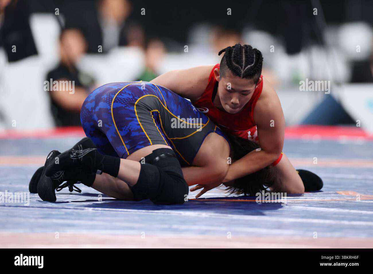 Tokyo, Japan. 22nd June, 2025. (Top-Bottom) Himeka Tokuhara, Sae Nanjo Wrestling : Meiji Cup All ...