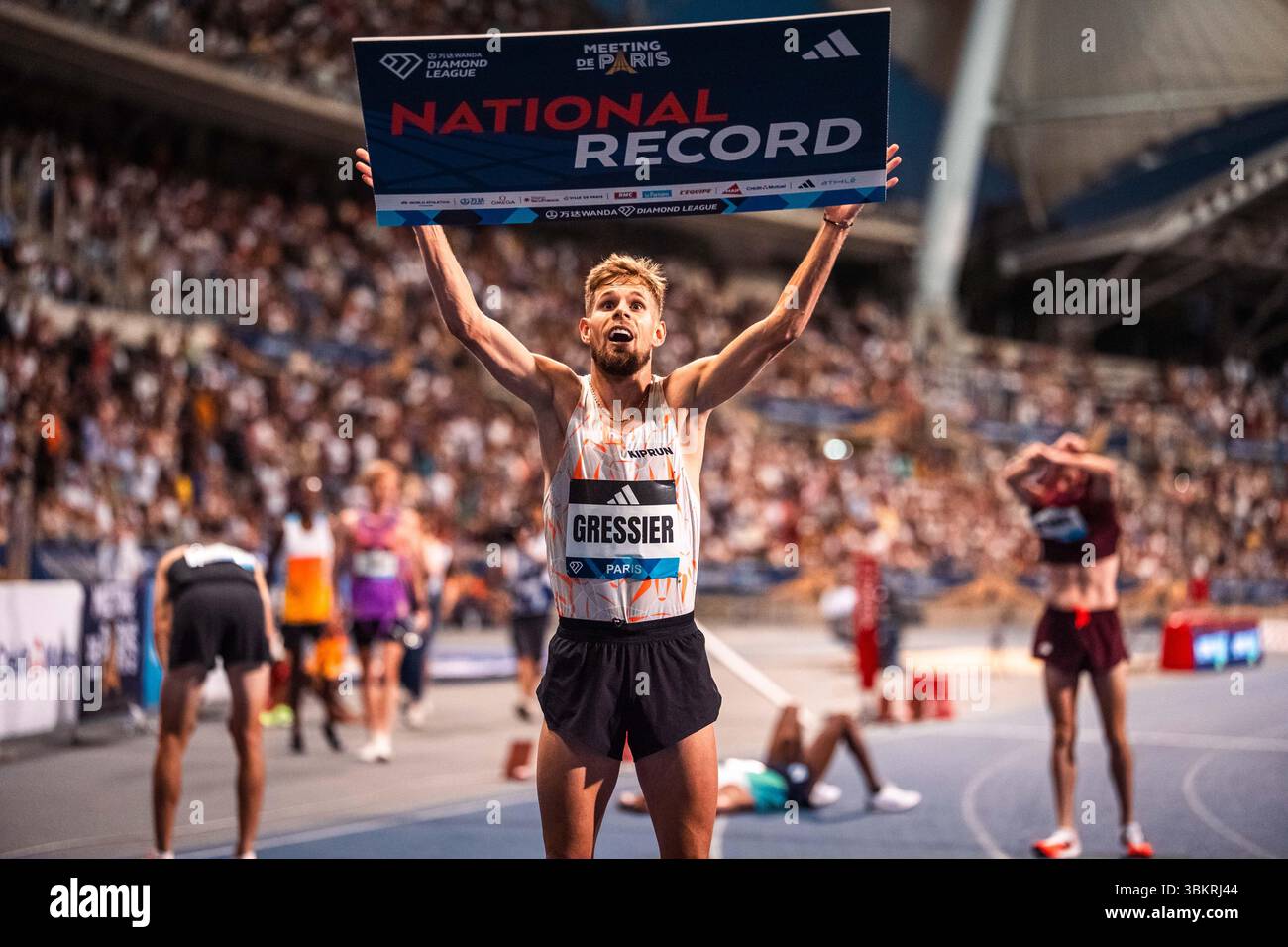 GRESSIER Jimmy (FRA) new national record, 5000m Men during the Meeting ...