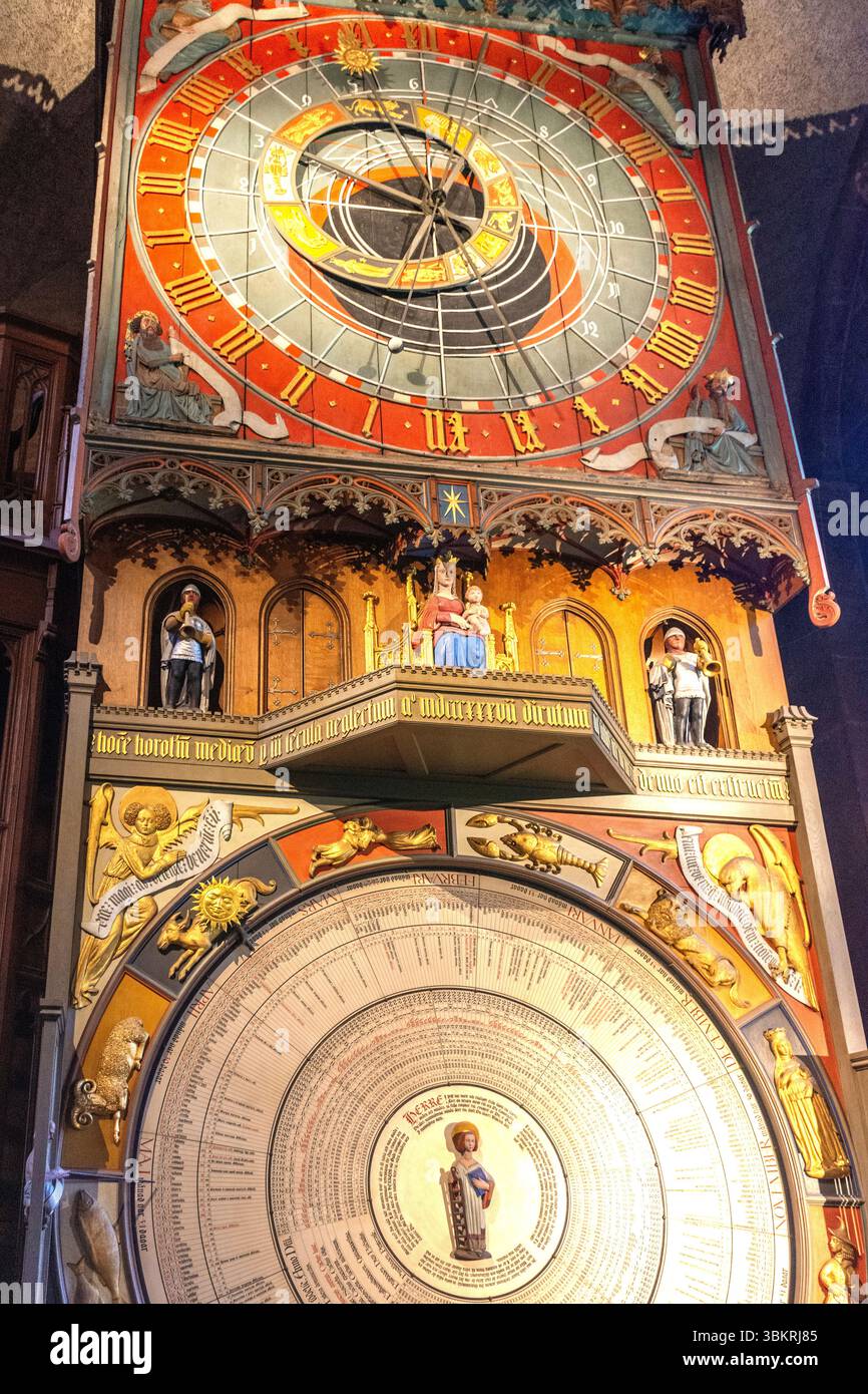 Medieval astronomical clock inside North Isle of Lund Cathedral (Lunds ...
