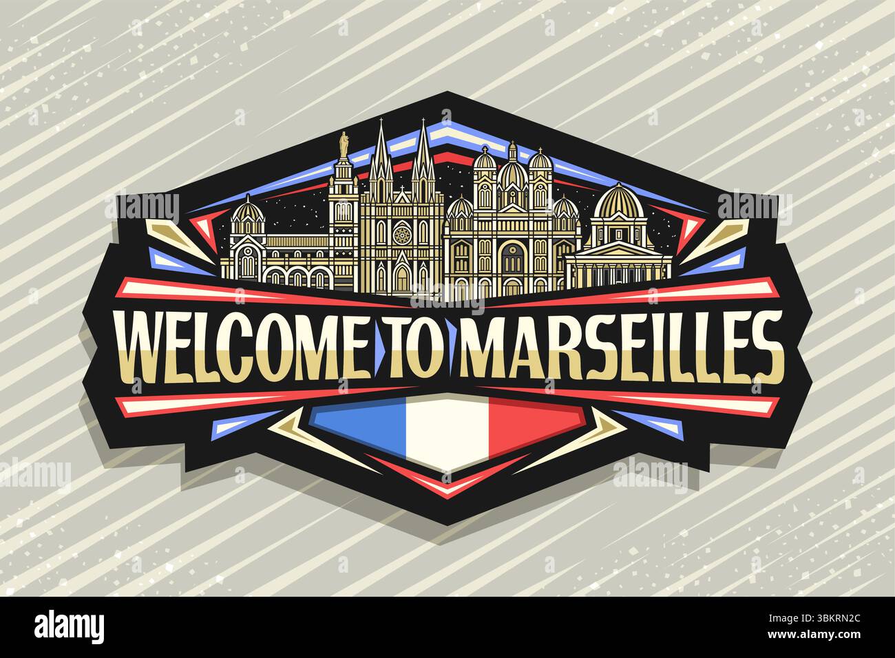 Notre dame de la major church Stock Vector Images - Alamy