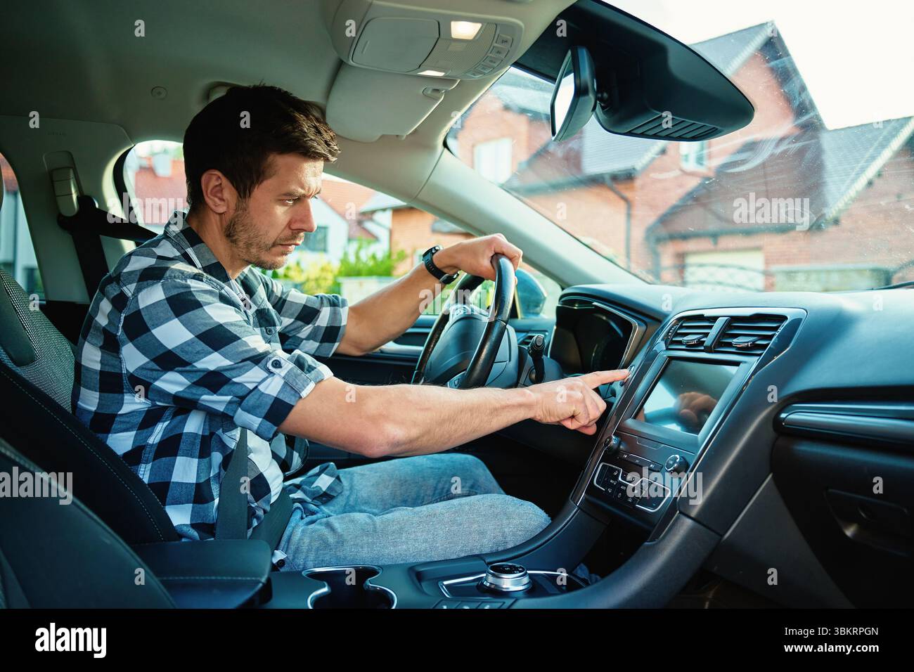 Pressing power button starting engine hi-res stock photography and ...