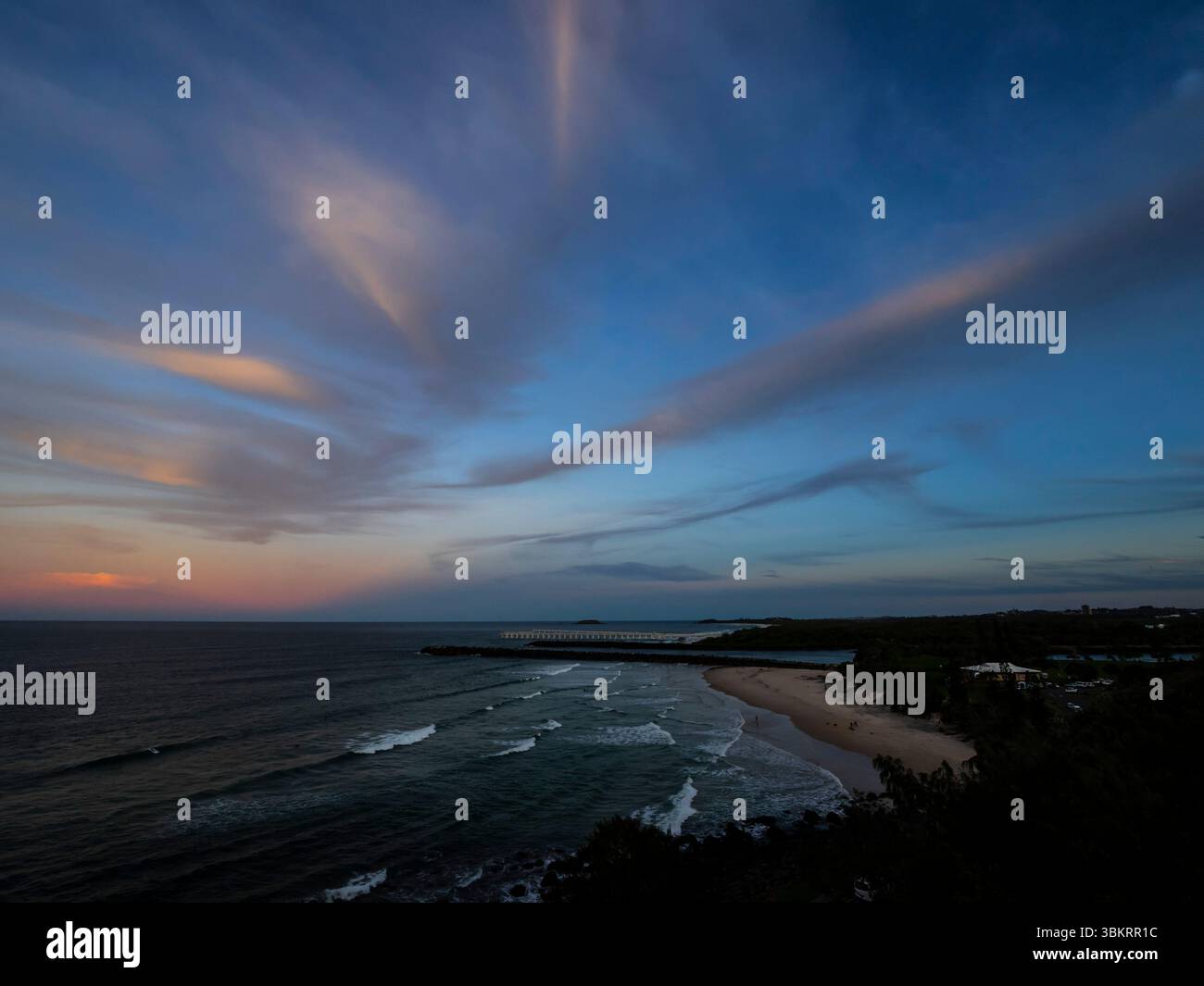 View from Point Danger lookout on the Queensland, New South Wales ...