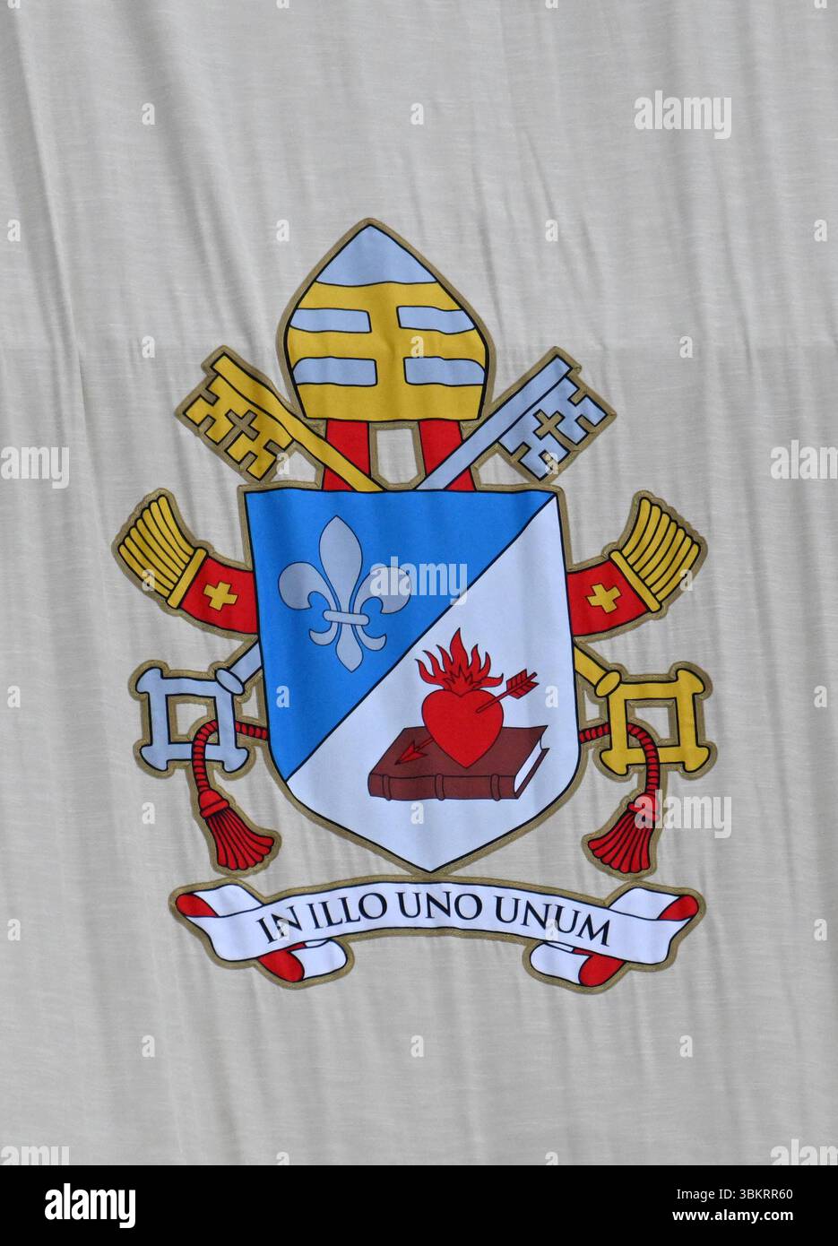 Rome, Italy. 22nd June, 2025. Coat of arms of Pope Leo XIV showed ...