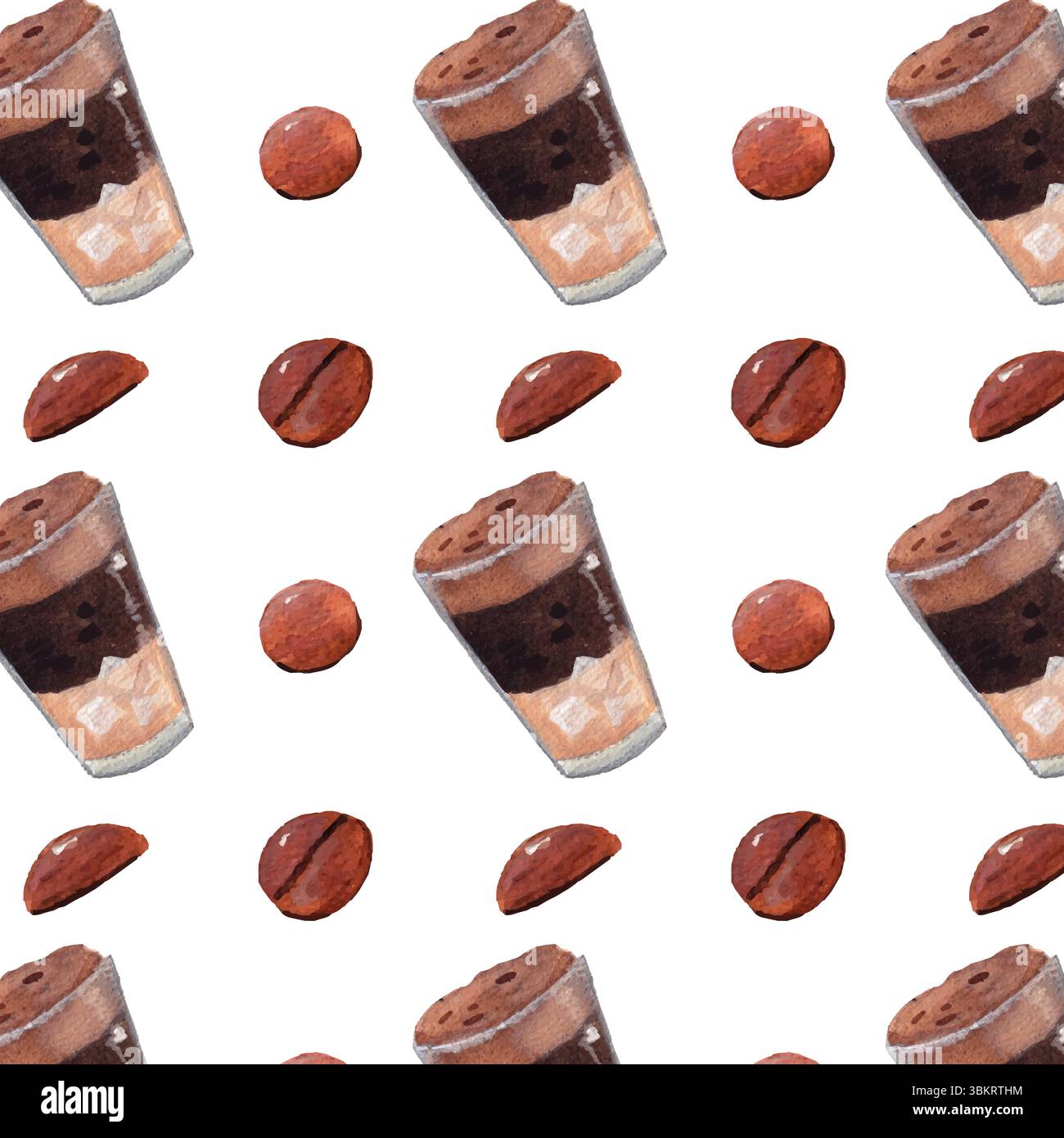 Coffee beans on glass Stock Vector Images - Alamy