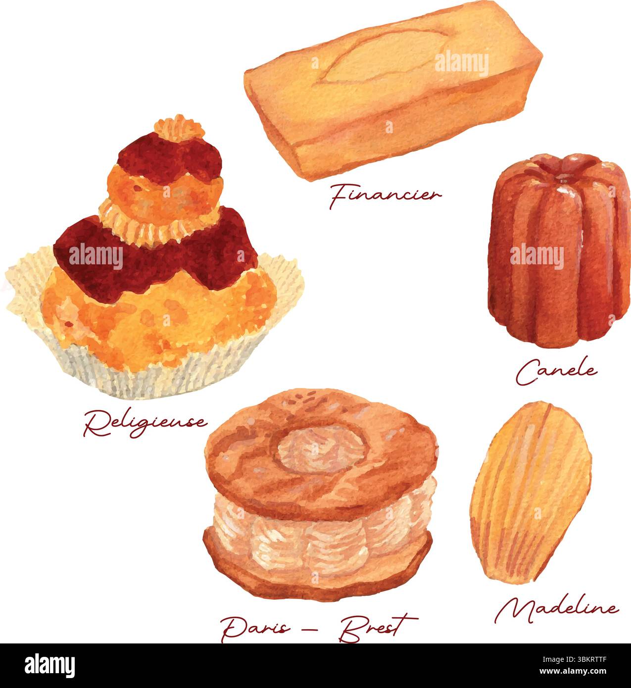 Puff delicious cake Stock Vector Images - Alamy