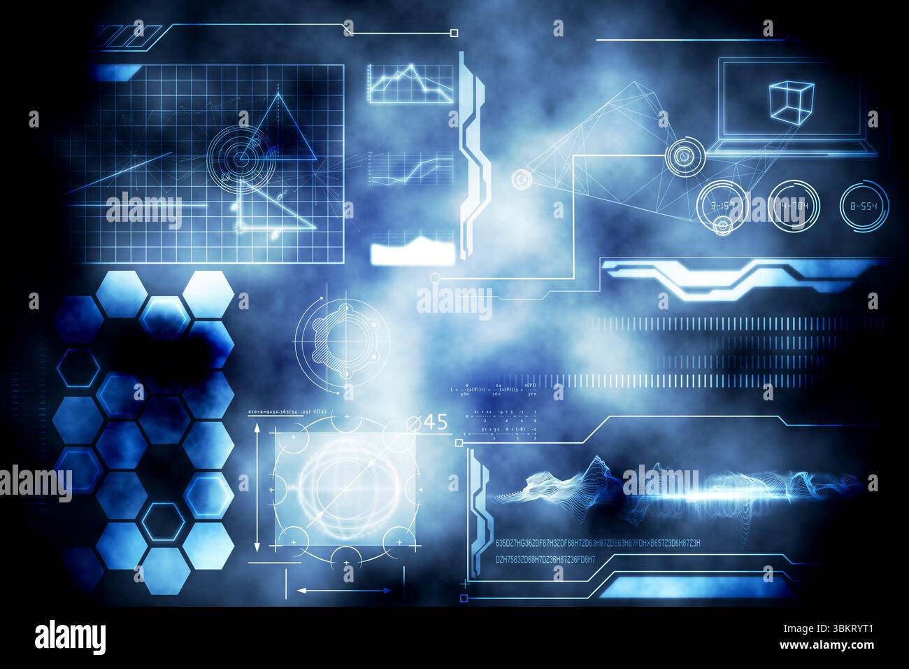 Floating flat design data panels hi-res stock photography and images ...