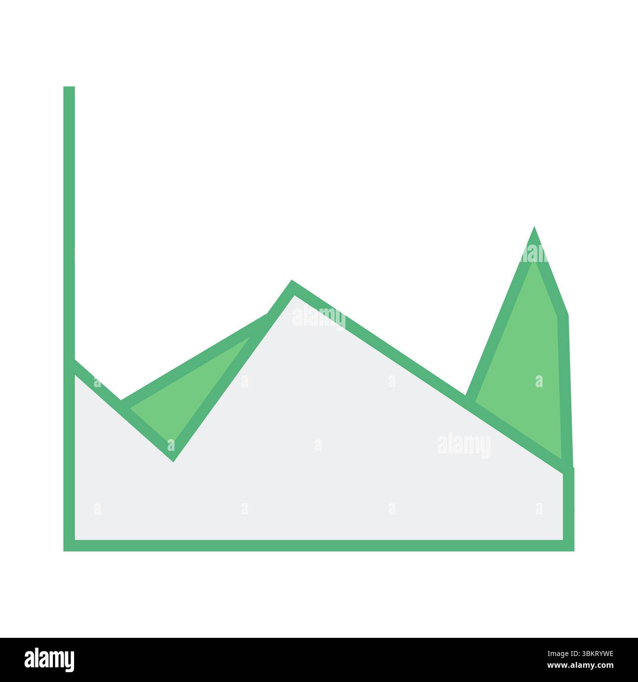 Close-up of green area chart Stock Photo - Alamy