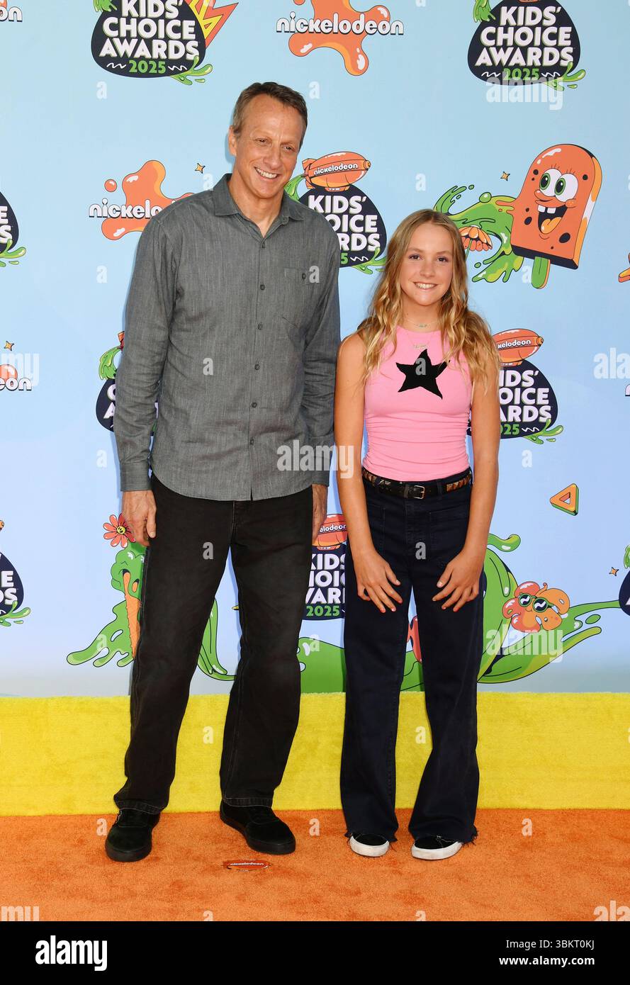 SANTA MONICA, CALIFORNIA - JUNE 21: (L-R) Tony Hawk and Katelyn West ...