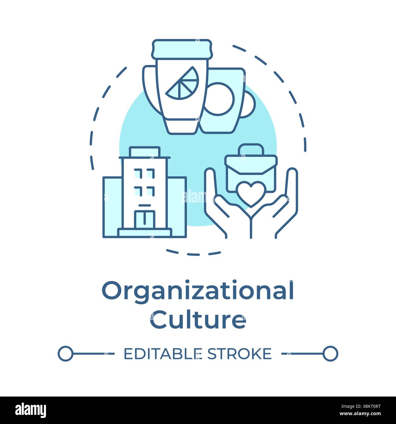 Organizational culture soft blue concept icon Stock Vector Image & Art ...