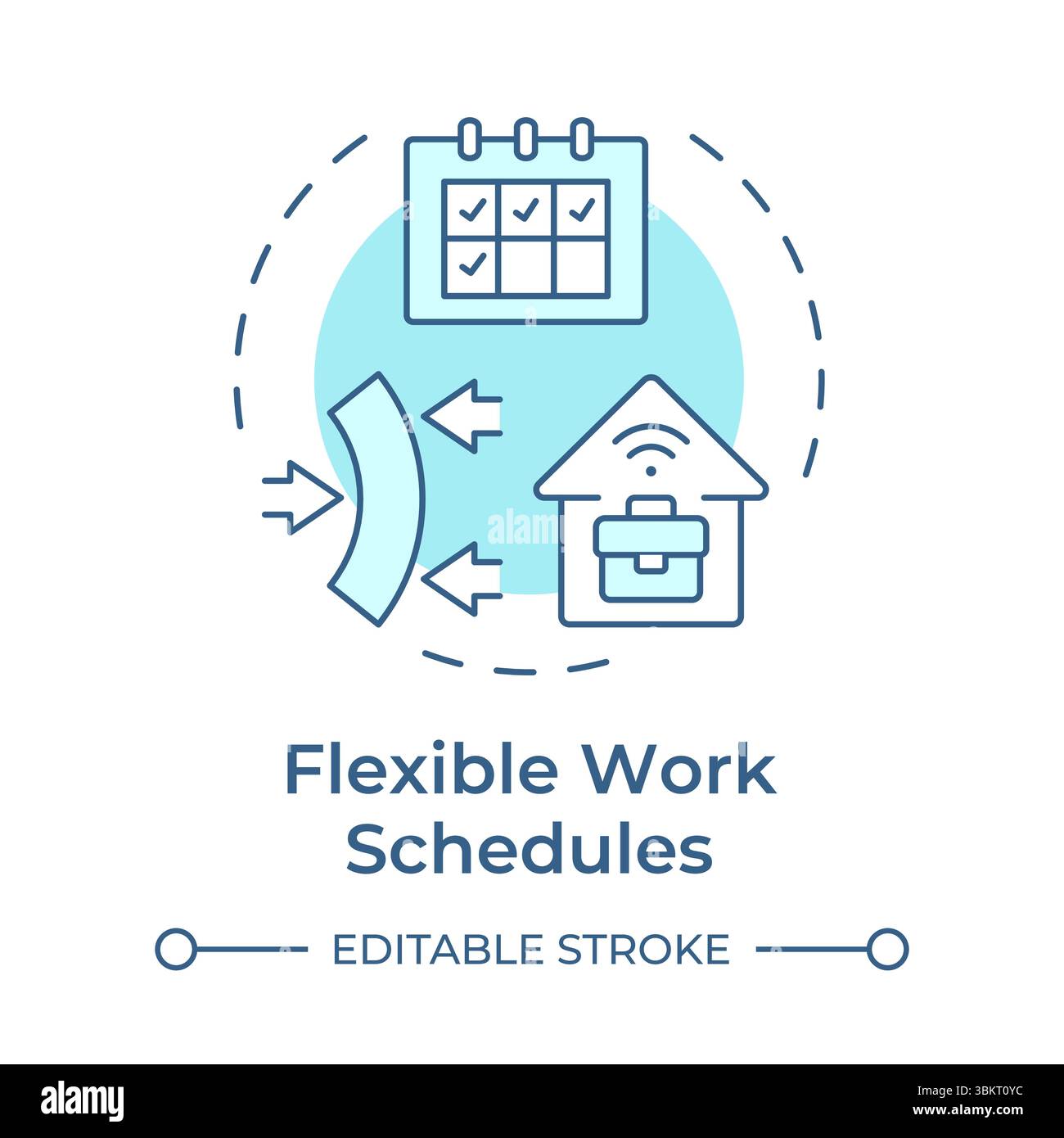 Flexible work schedules Stock Vector Images - Alamy