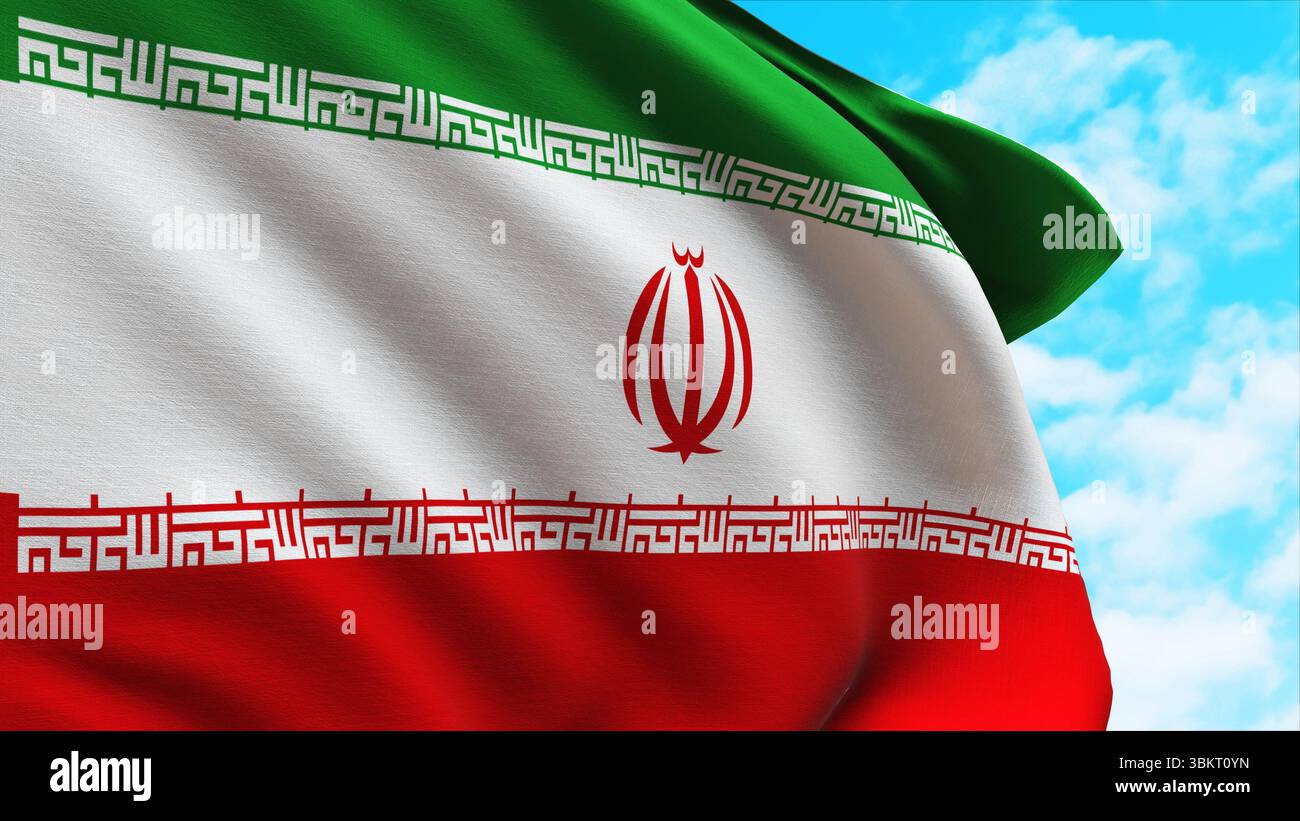 Iran slow motion flag hi-res stock photography and images - Alamy