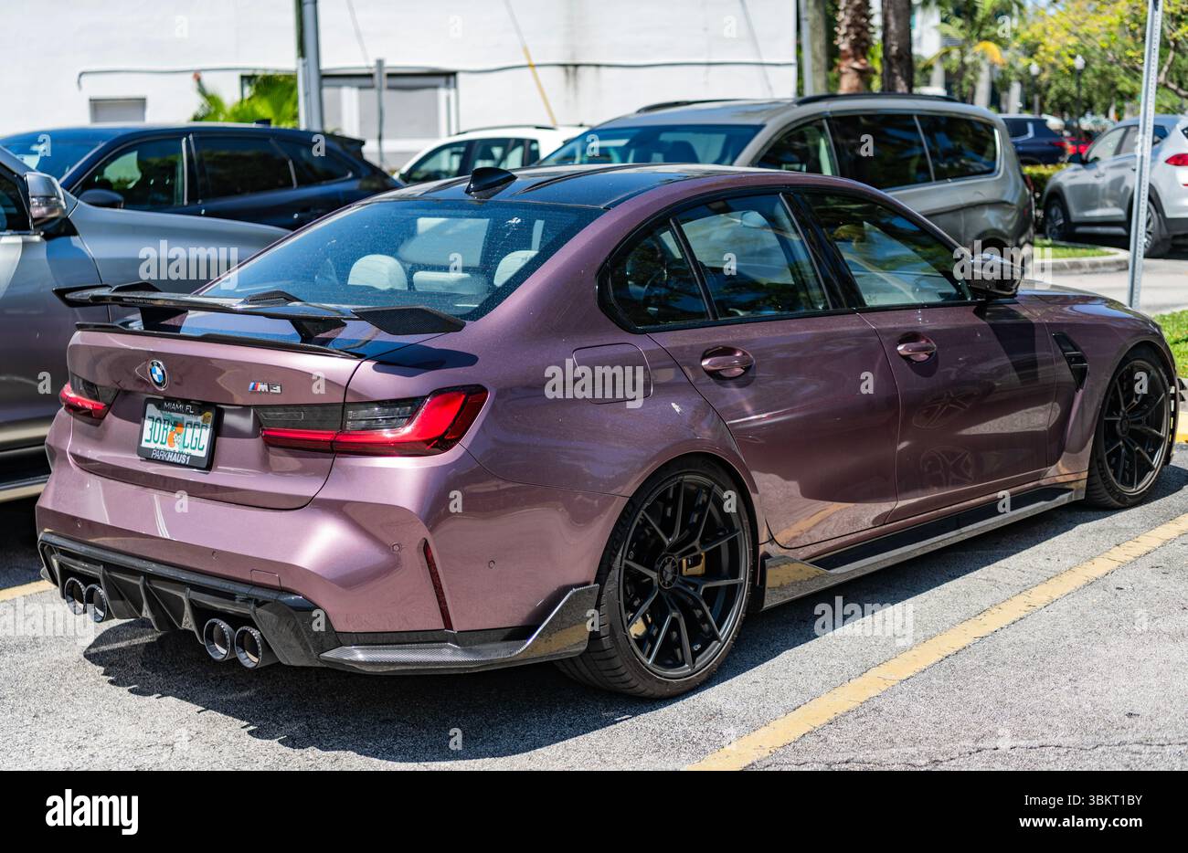Miami, Florida, USA - April 06, 2025: Luxury car BMW M3 G80. Car BMW M3 ...