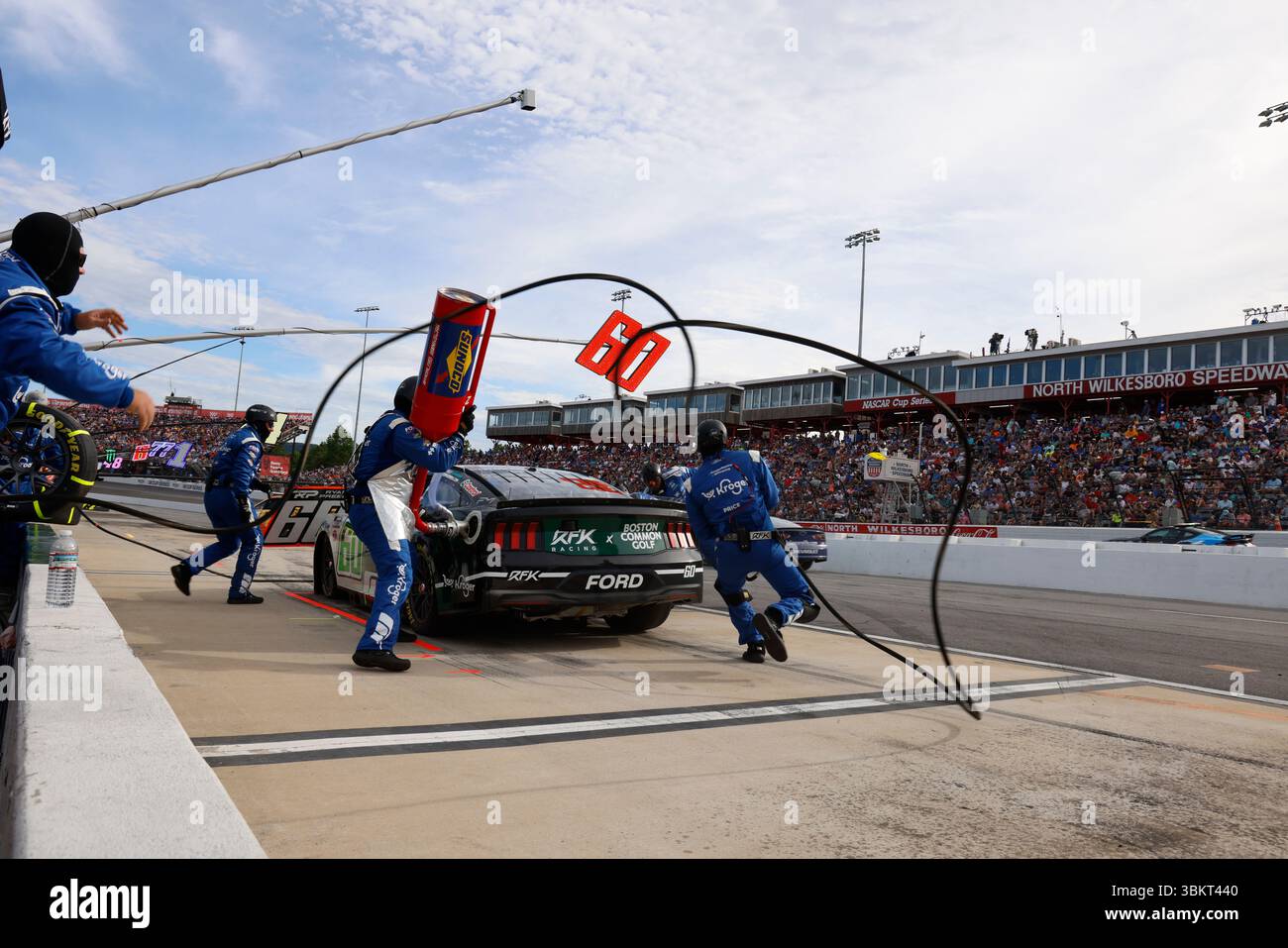 RYAN PREECE (60) of Berlin, CT makes a pit stop for the NASCAR All-Star ...