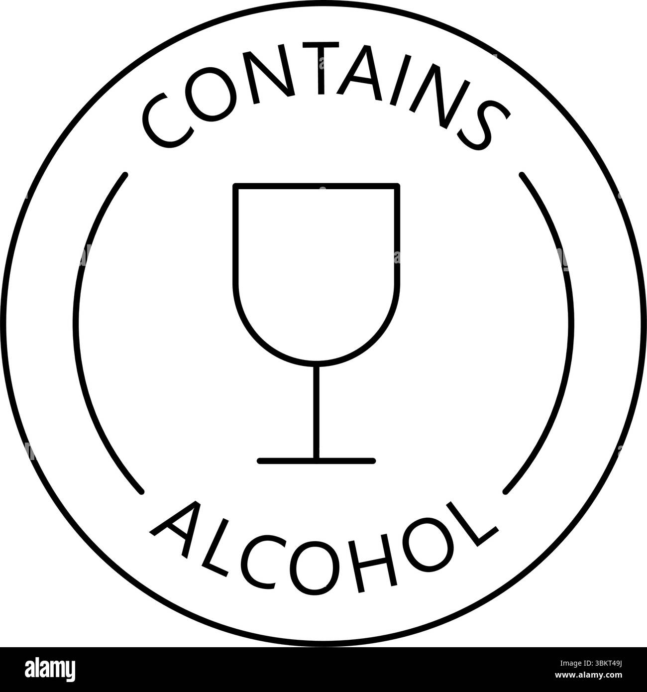 Alcohol contain icon for medication, cosmetic, food, candies. Wine ...