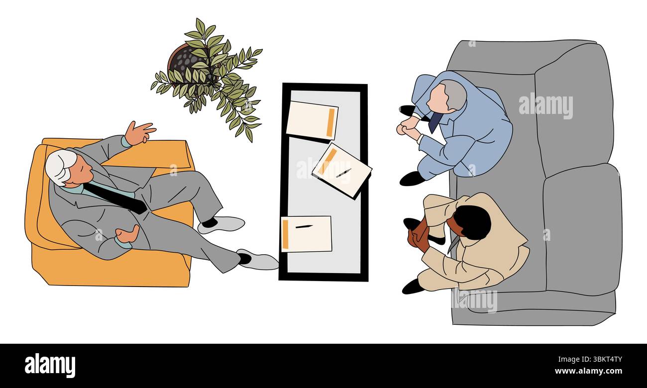 Top view meeting planning Stock Vector Images - Alamy