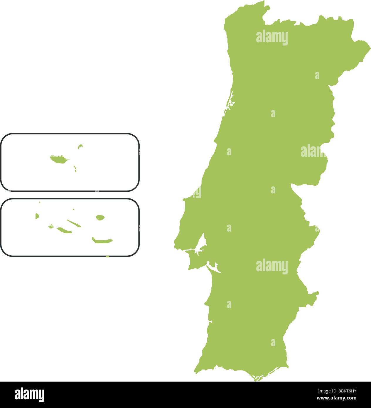 Map of Portugal, sign silhouette. World Map Globe. Vector Illustration ...