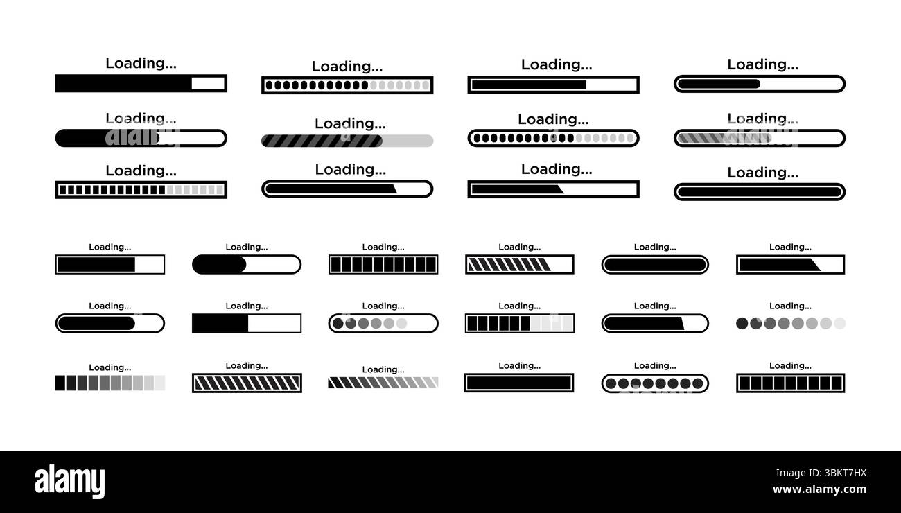 Loading icon, cursor hand click, wifi sign, buffer loader, progress bar ...