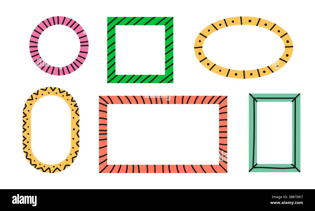 Colorful bright doodle set Stock Vector Images - Alamy