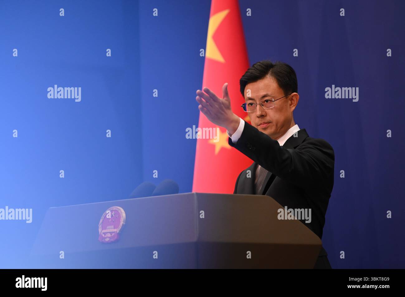 Peking, China. 23rd June, 2025. Guo Jiakun, spokesman for the Chinese ...