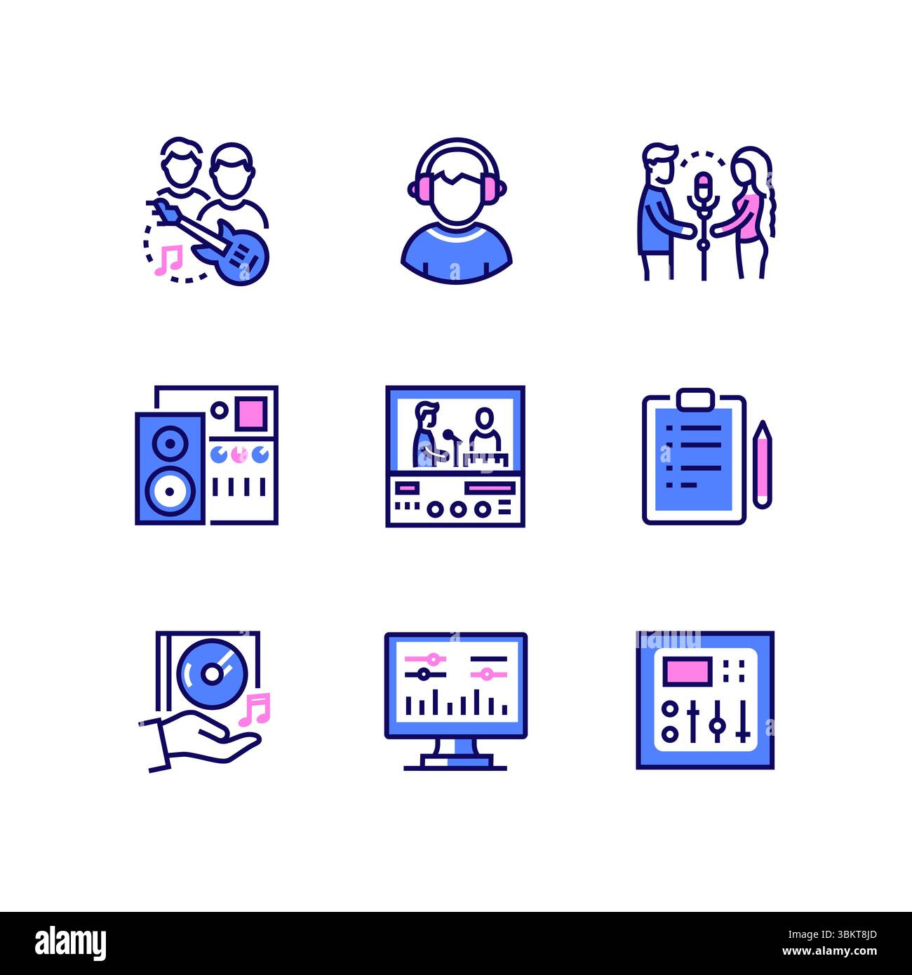 Record sound studio icons Stock Vector Images - Alamy